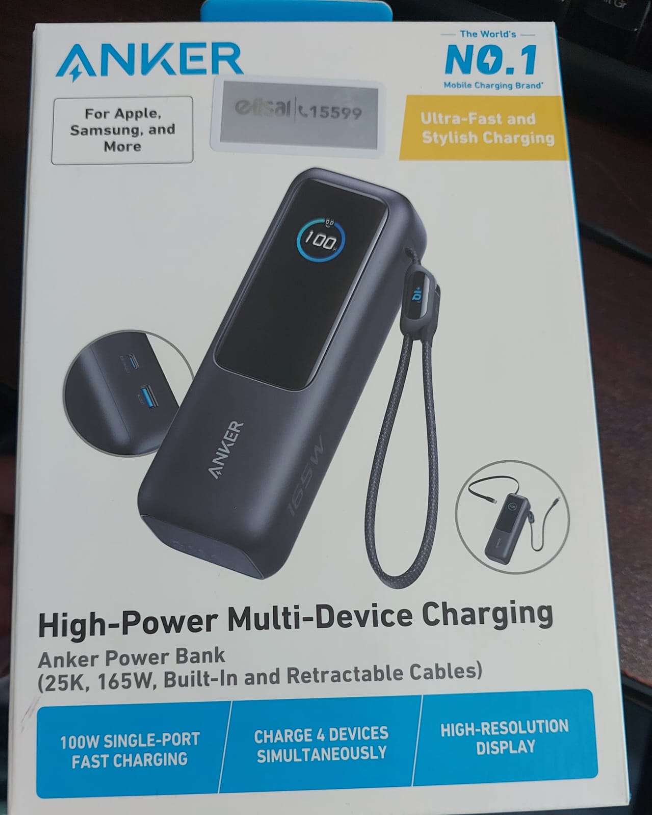 ضمان اتصال A1695H11 Anker Laptop Power Bank 25K 165W -انكر | سيزما