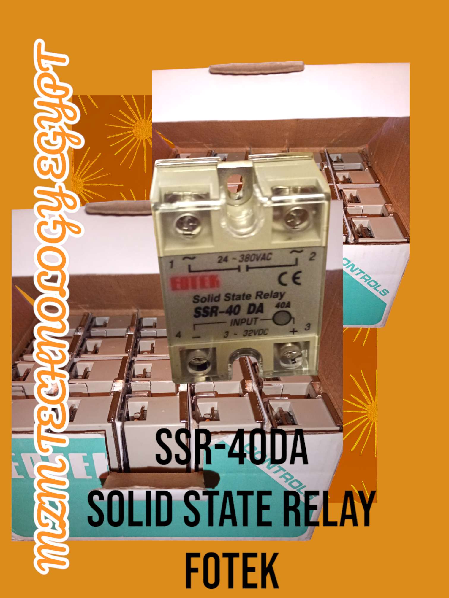 SSR-40DA SSR Output AC 90-480V Input for DC 3-32V 40A | سيزما