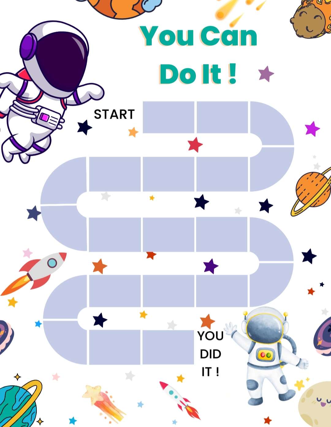Magic Rewards Chart for Kids Unicorn Astronaut and Mermaid Theme | سيزما