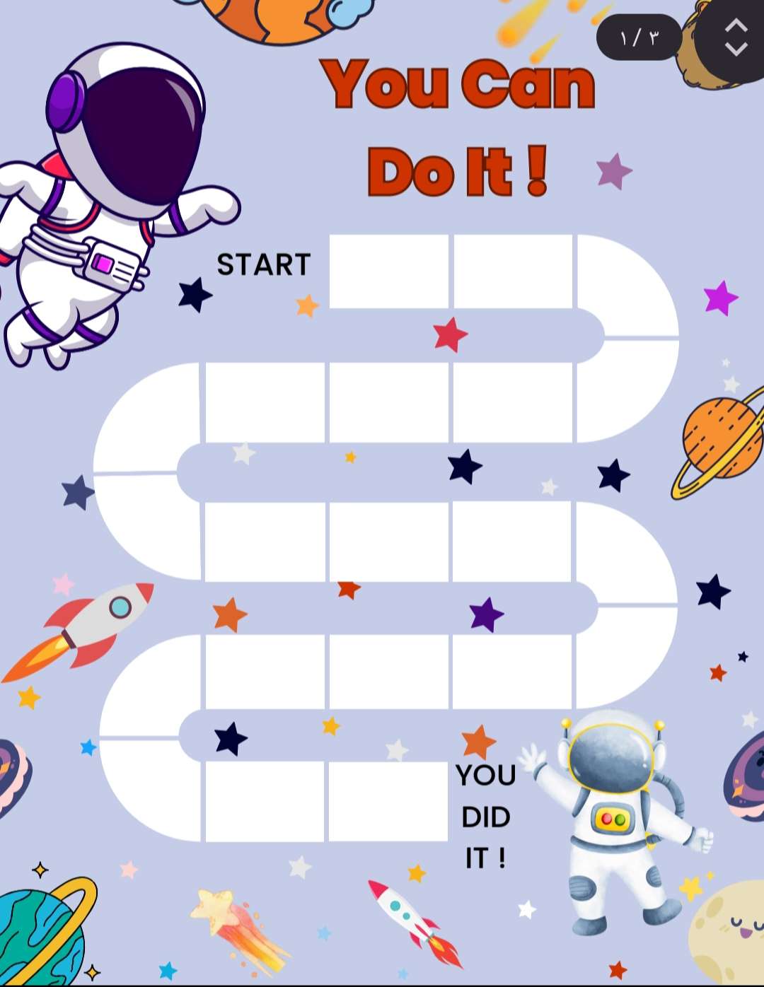 Magic Rewards Chart for Kids Unicorn Astronaut and Mermaid Theme | سيزما